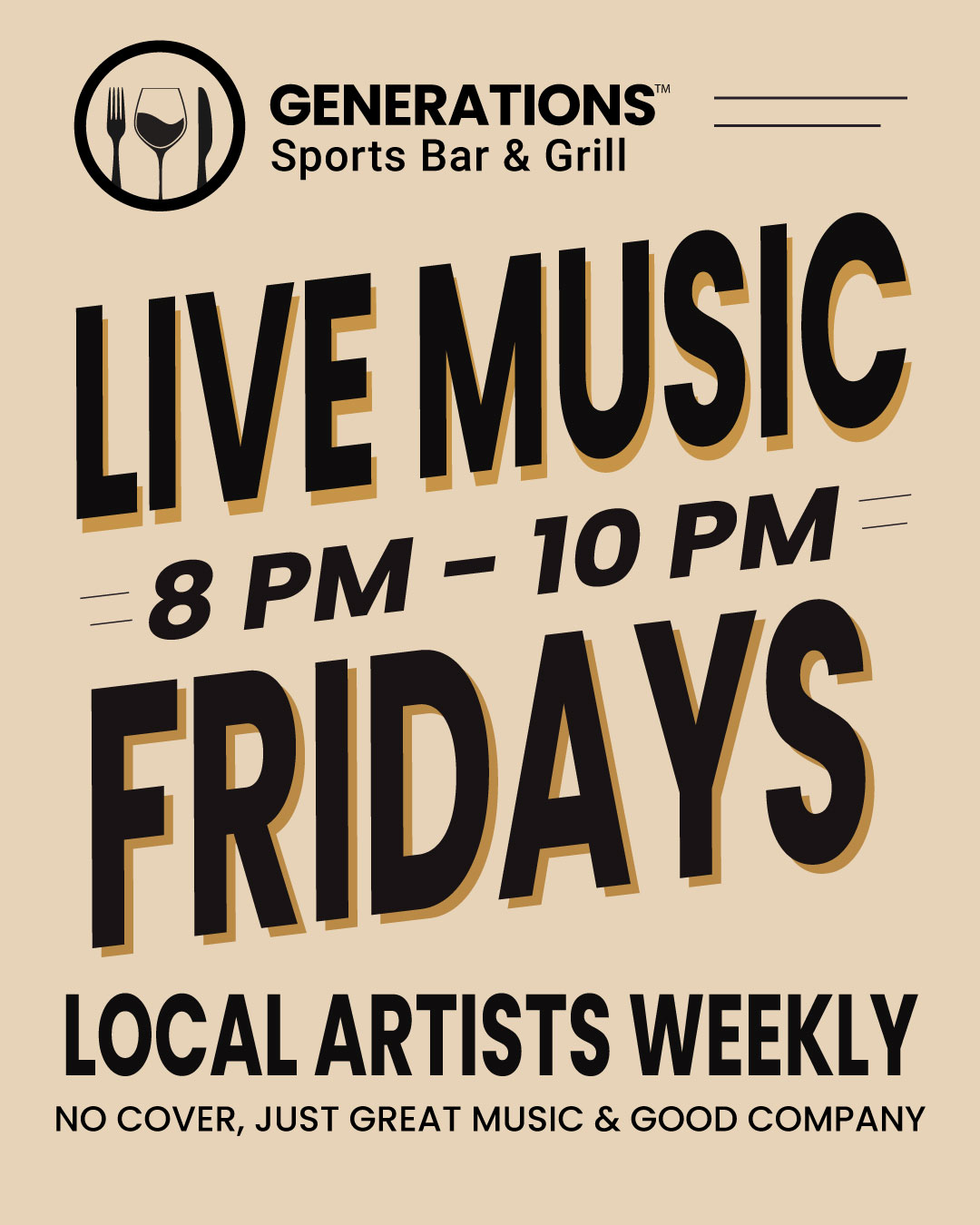 Events at Generations Bar & Grill | Food, Fun, and Entertainment in ...